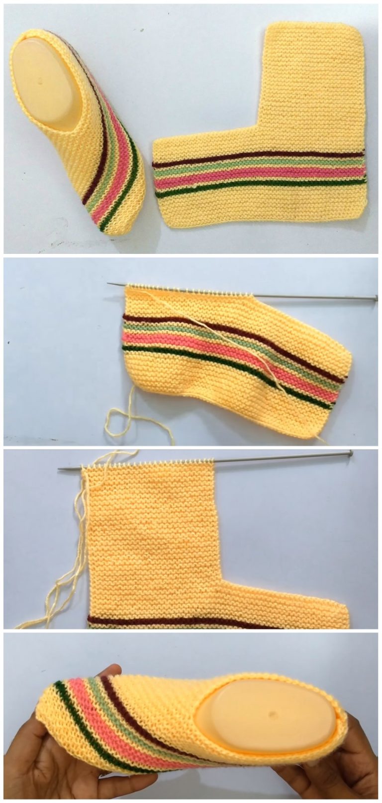 How To Knit Easy House Slippers